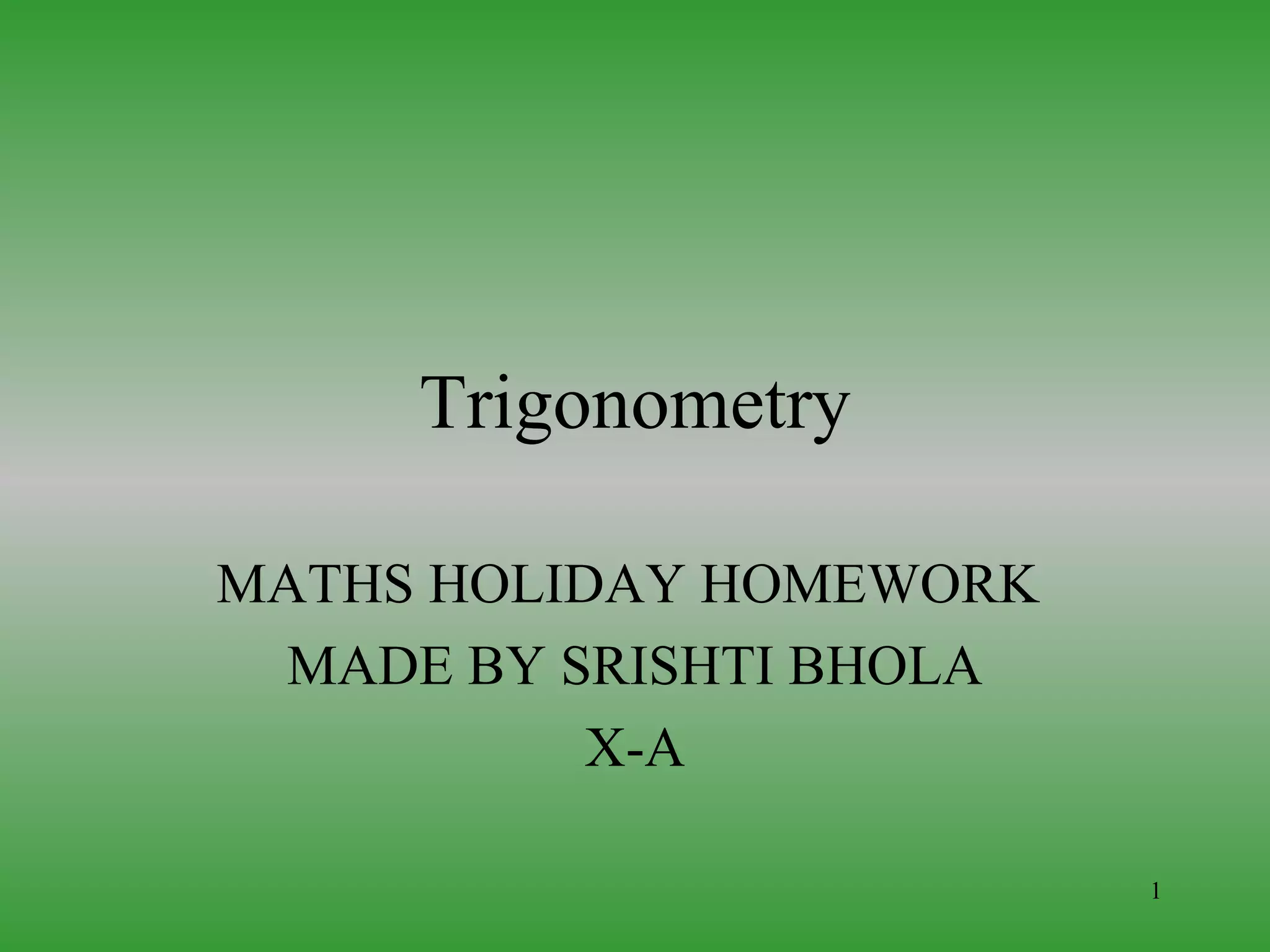 Trigonometry | PPT