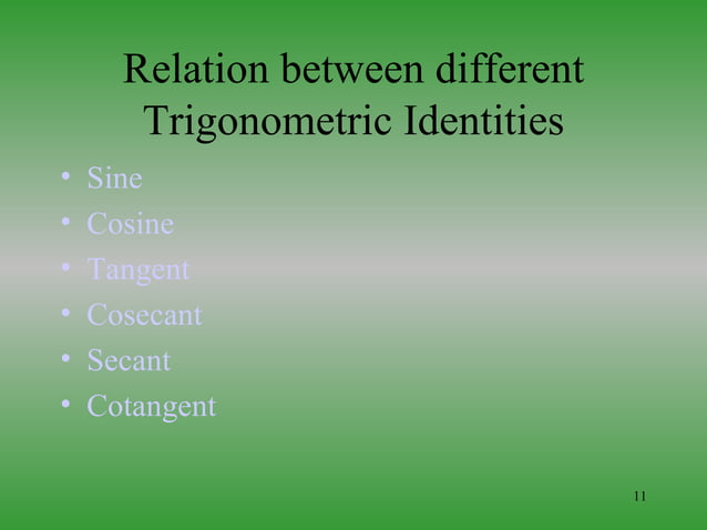 Trigonometry | PPT | Physics | Science