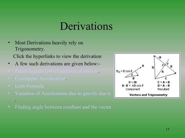 Trigonometry | PPT | Physics | Science