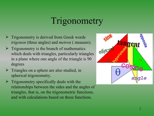 Trigonometry | PPT | Physics | Science