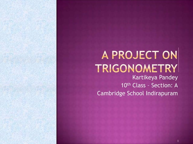 Trigonometry | PPTX | Physics | Science