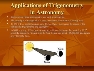 Trigonometry | PPT | Physics | Science