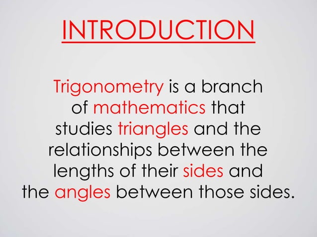 Trigonometry | PPTX | Science