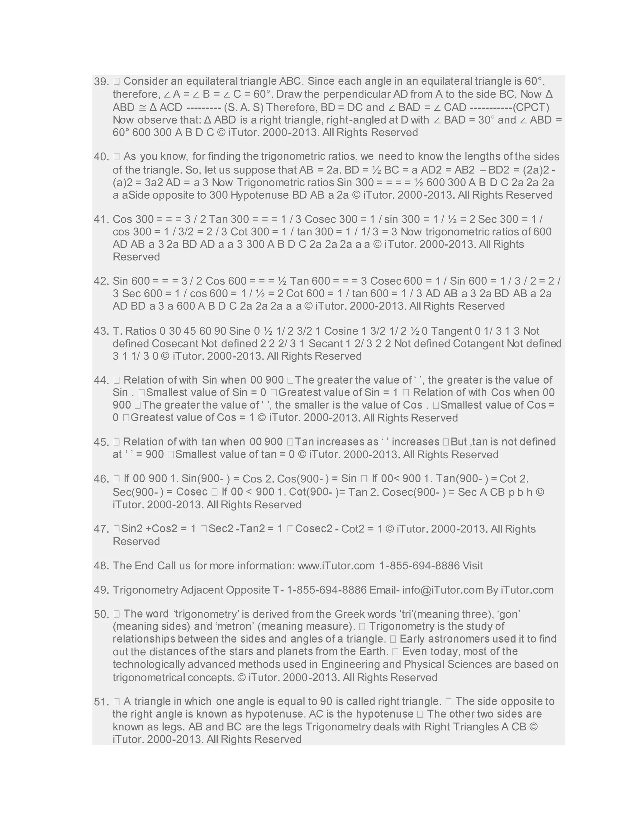 Trigonometry | DOCX | 3-D Graphics | Computer Software and Applications