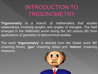 TRIGONOMETRY | PPT