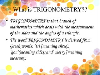 Trigonometry | PPTX