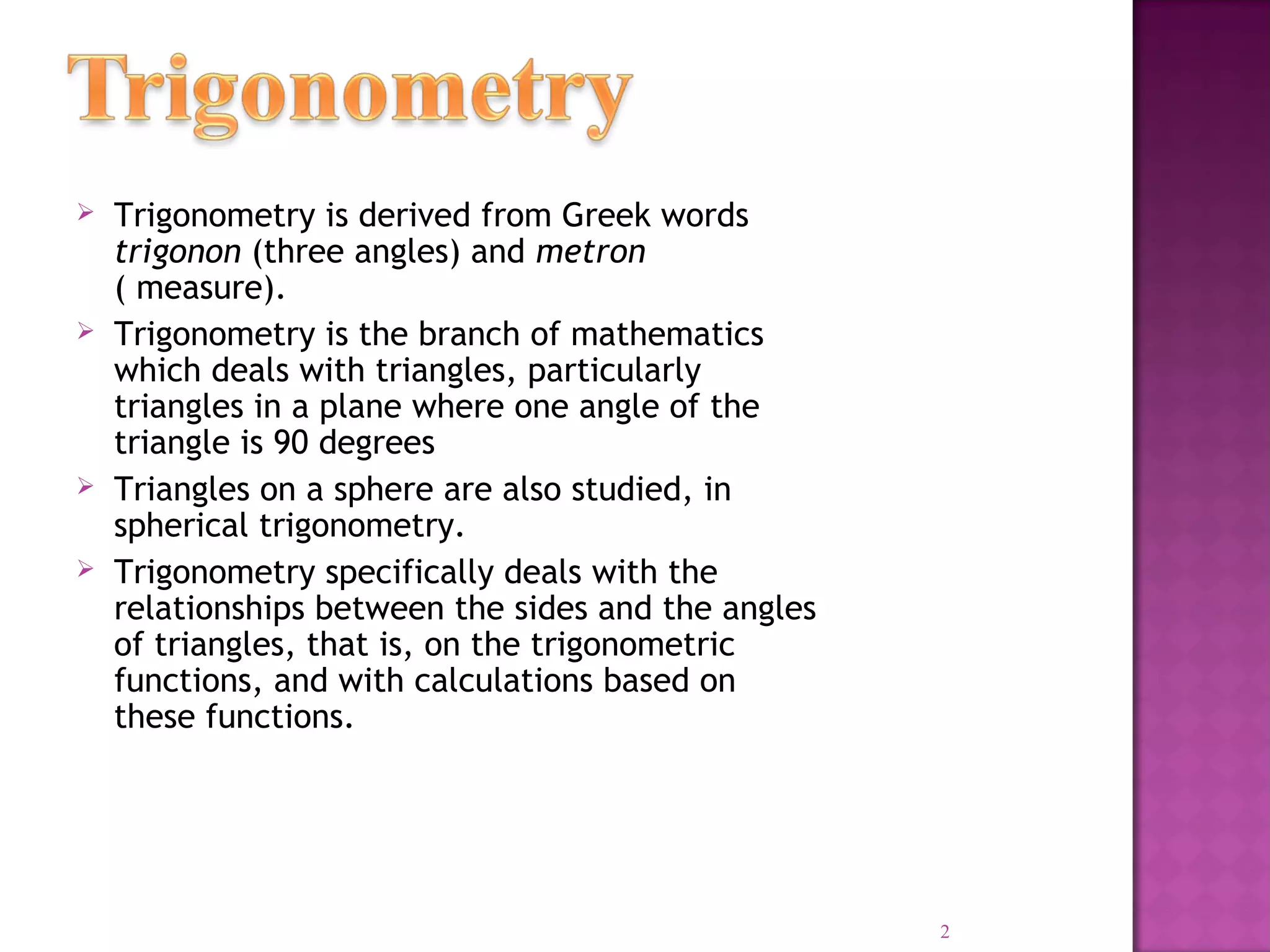 Trigonometry | PPT