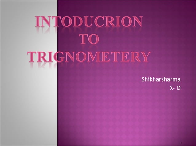 Trigonometry | PPT