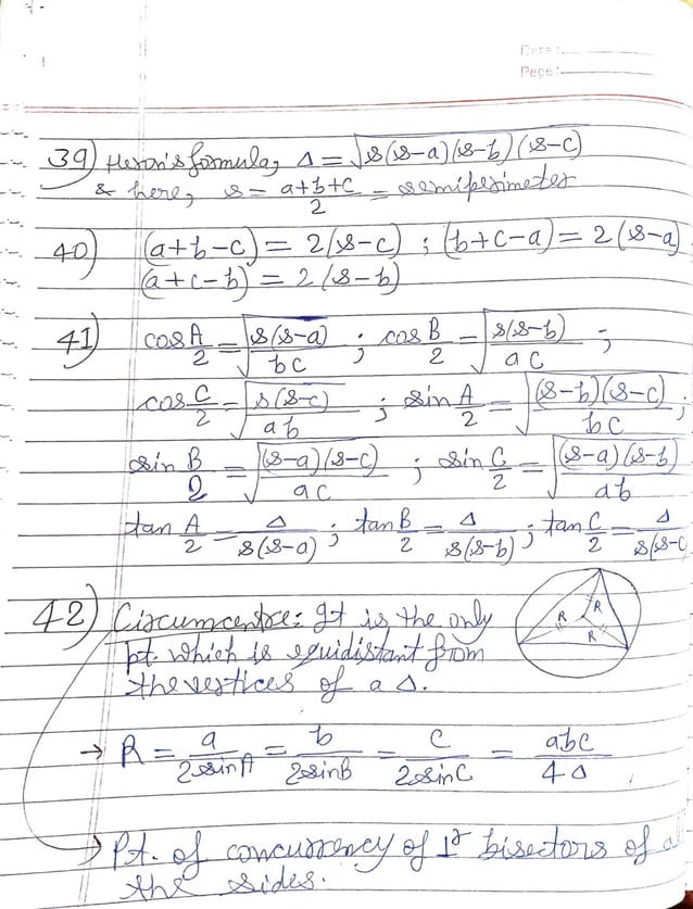 Trigonometry Formulas Class 11th And 12th Pdf
