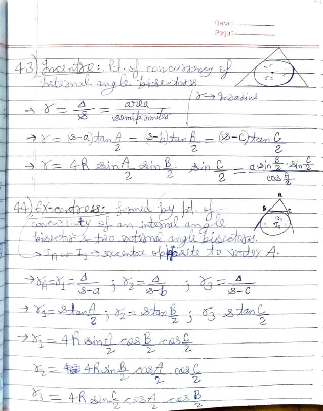 Trigonometry Formulas Class 11th And 12th Pdf