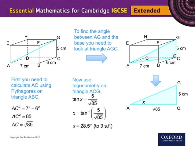 Trigonometry for IGCSE Math Extended Book | PPTX