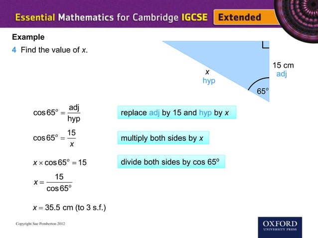 Trigonometry for IGCSE Math Extended Book | PPTX