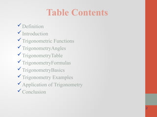 Application of trigonometry and the vast knowledge about it | PPTX