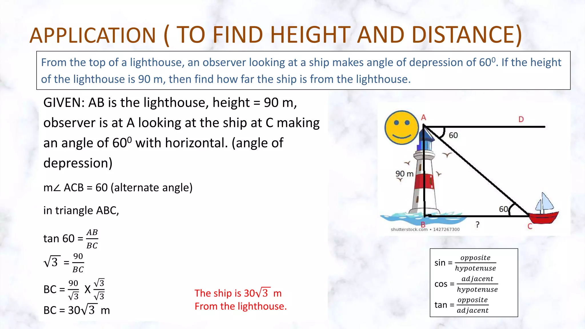 Trigonometry application | PPTX