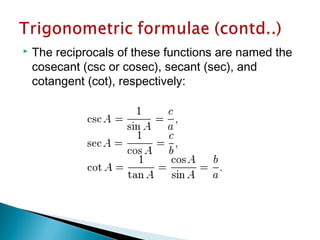 Trigonometry basics and uses | PPT