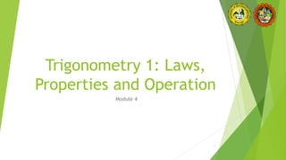 TRIGONOMETRY 1: fundamentals of mathematics for engineers | PDF