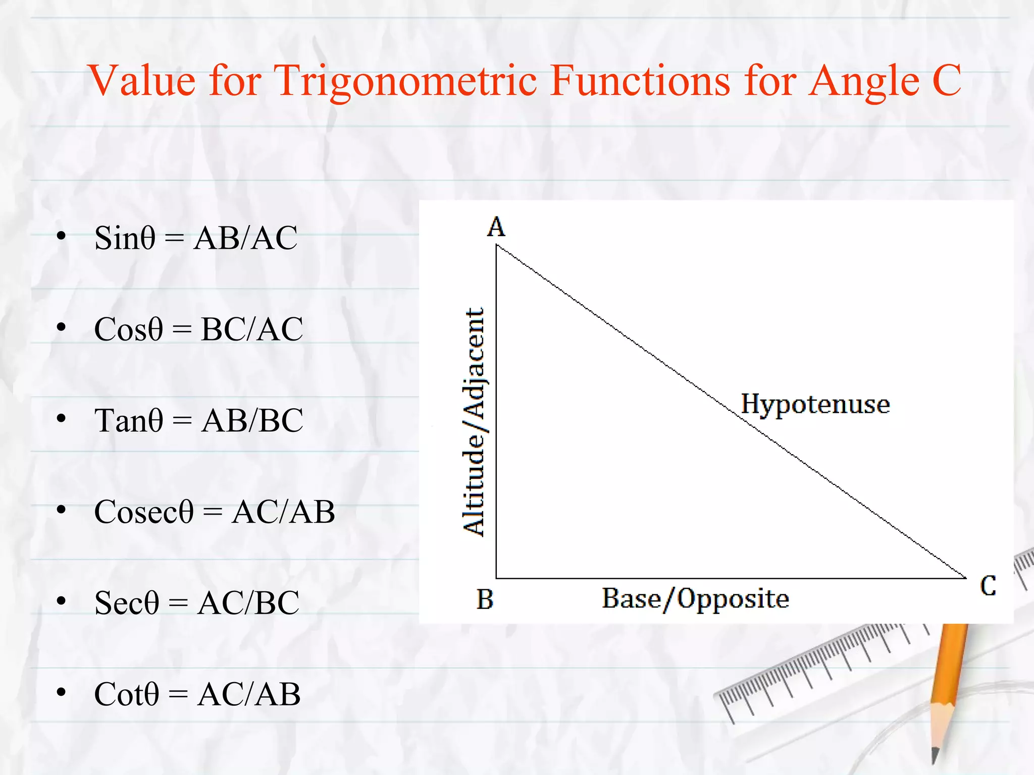 Trigonometry Presentation For Class 10 Students | PPT