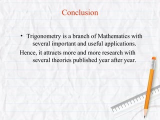 Trigonometry Presentation For Class 10 Students | PPT