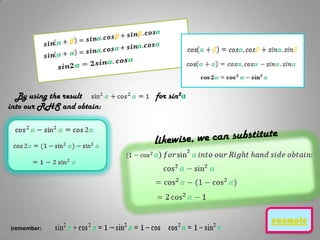 Trigonometry addition & substraction id | PPTX