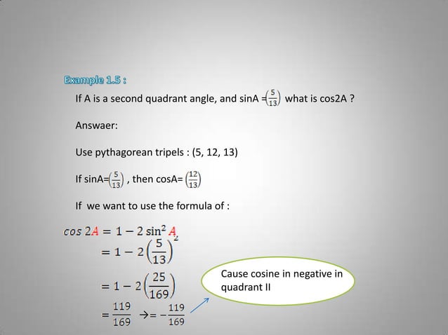 Trigonometry addition & substraction id | PPTX | Physics | Science