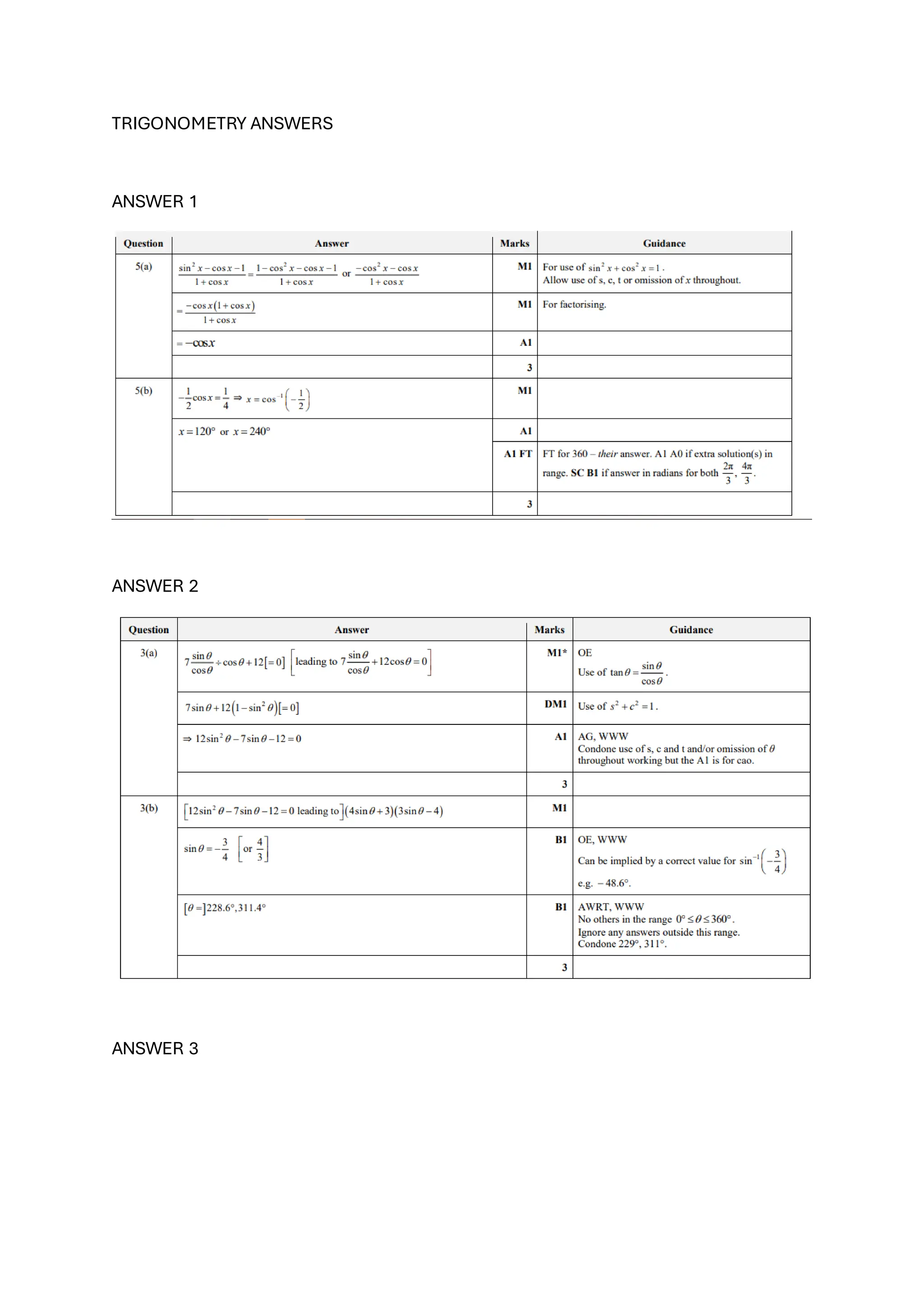 TRIGONOMETRY ANSWERS PAST QUESTION PAPERS .pdf