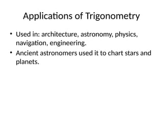 Trigonometry Ppt For Students School Project Pptx
