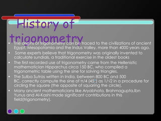 Trigonometry maths school ppt | PPTX