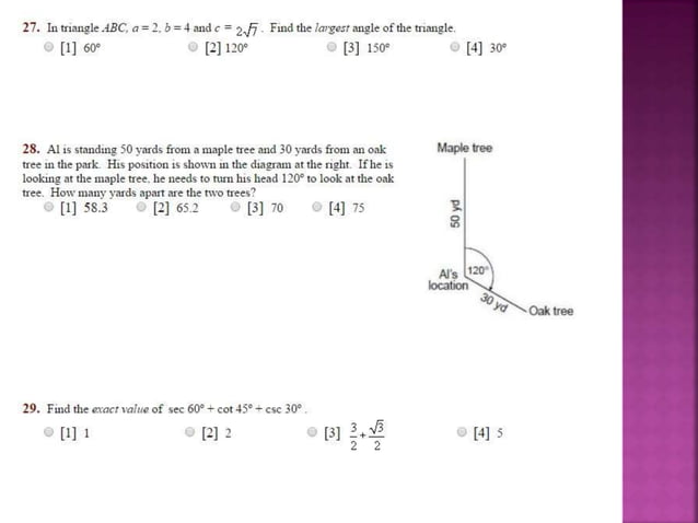 Trigonometry mcq Question | PPT