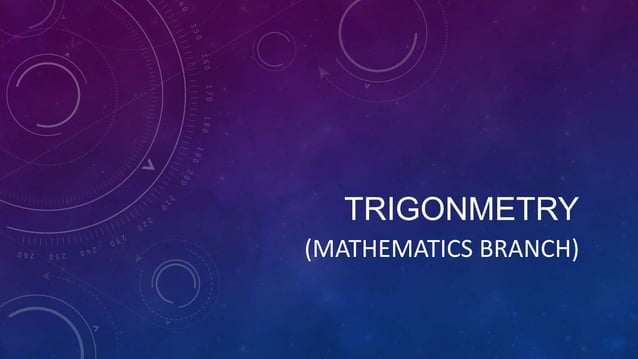 Trigonometry part 1 | PPT