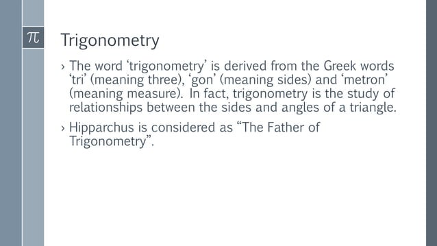 Trigonometry part 1 | PPTX | Physics | Science