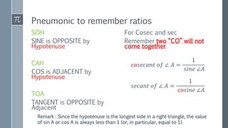 Trigonometry part 1 | PPTX | Physics | Science