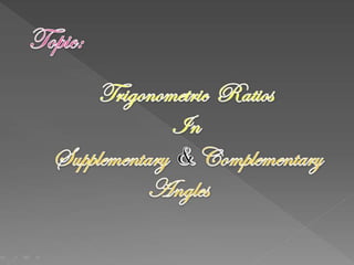 Trigonometry Ppt Pptx