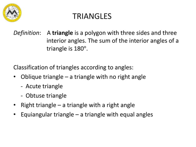 Angles, Triangles of Trigonometry. Pre - Calculus | PDF