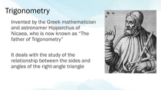 Trigonometry Presentation and Real Life Problem | PPTX