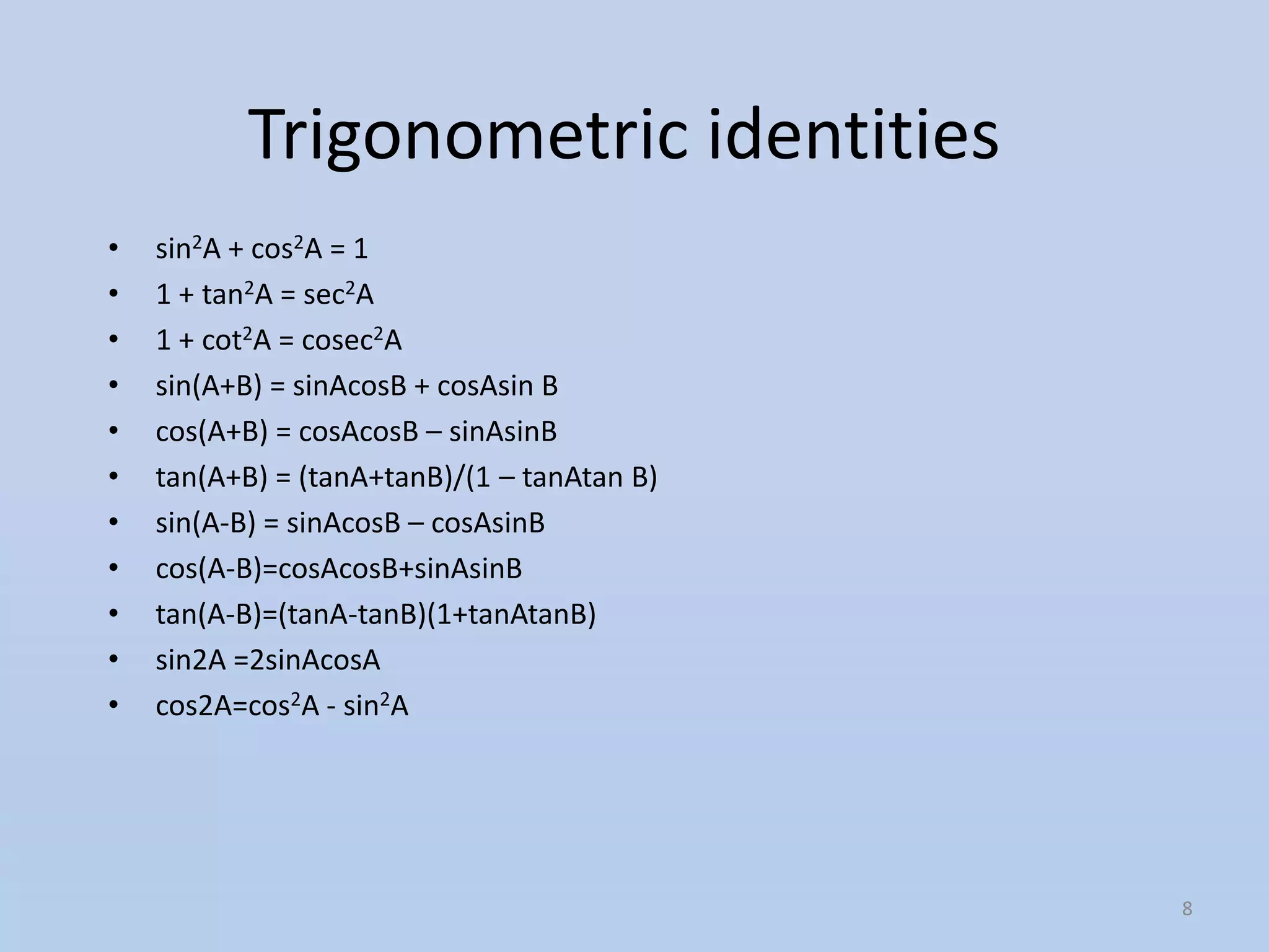 Trigonometry project | PPTX