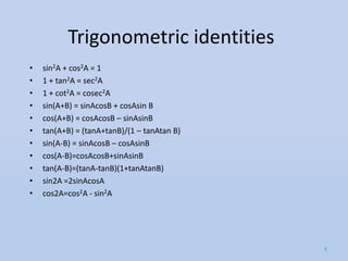 Trigonometry project | PPTX