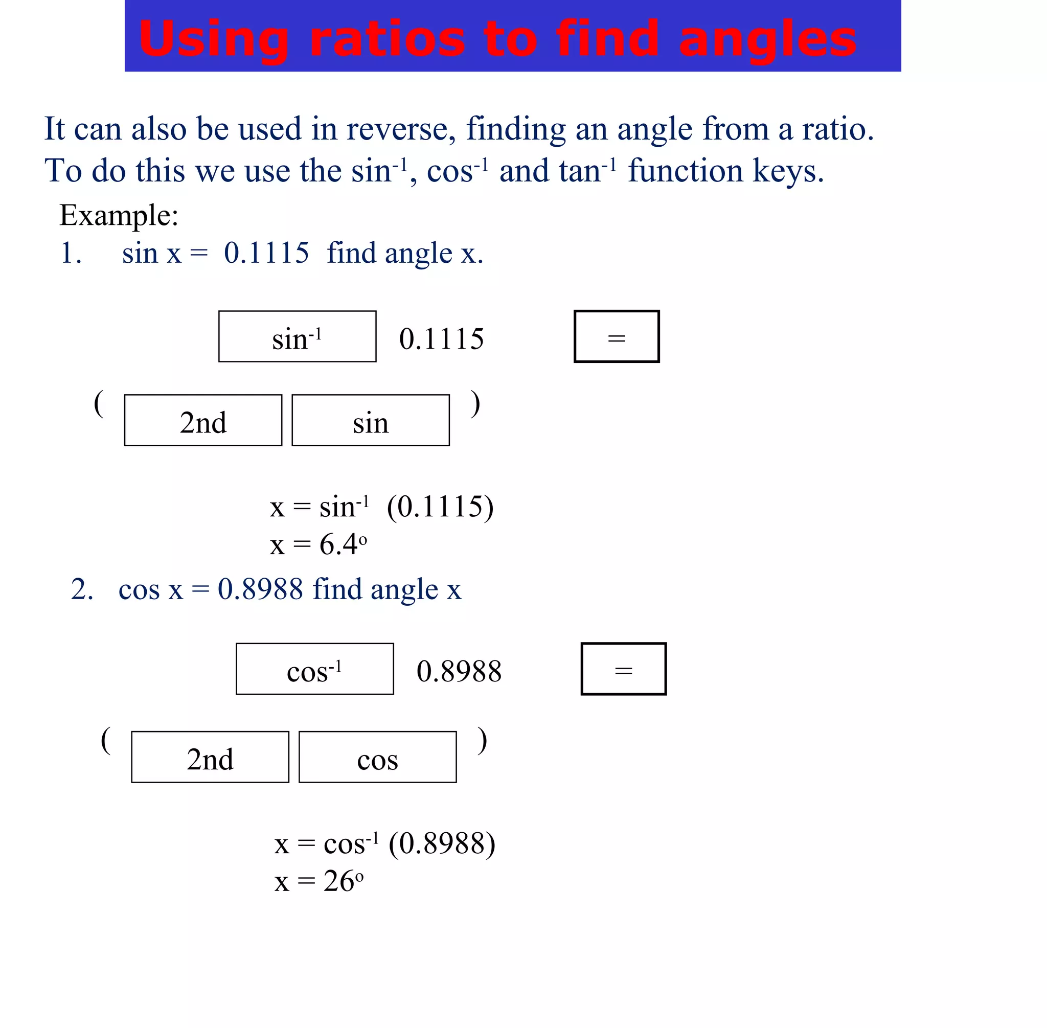 Trigonometry ratios in right triangle | PPT