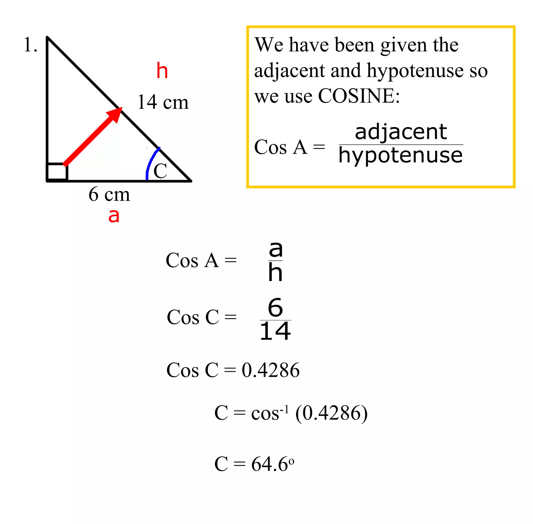 Trigonometry ratios in right triangle | PPT