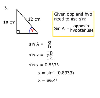 Trigonometry ratios in right triangle | PPT