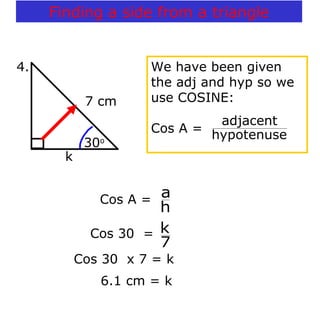 Trigonometry ratios in right triangle | PPT
