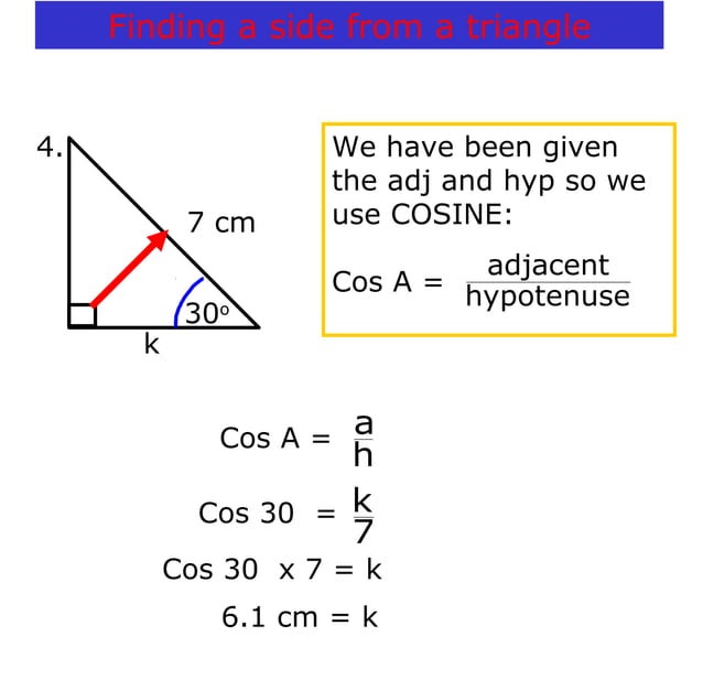 Trigonometry ratios in right triangle | PPT