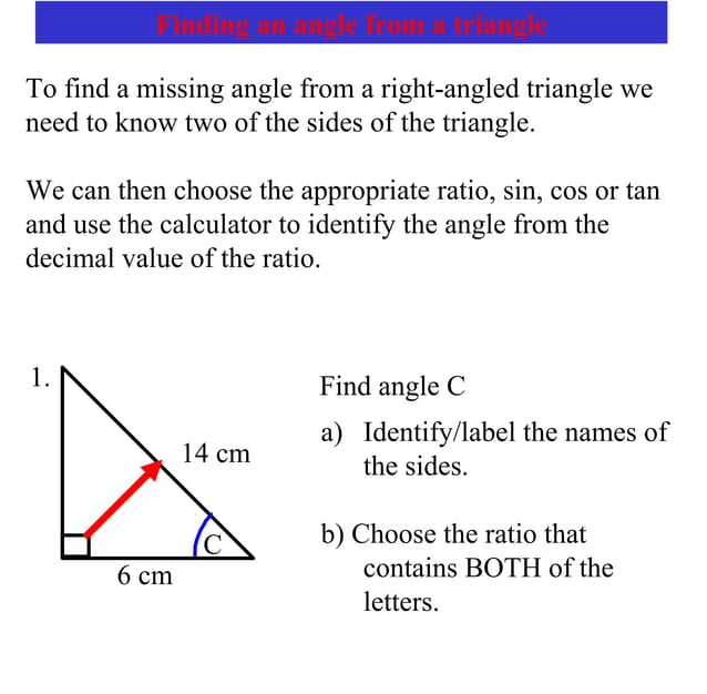 Trigonometry ratios in right triangle | PPT