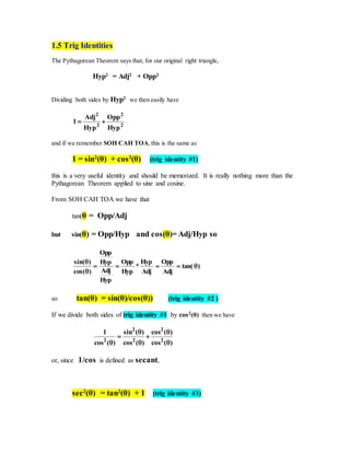 Trigonometry docs | DOC