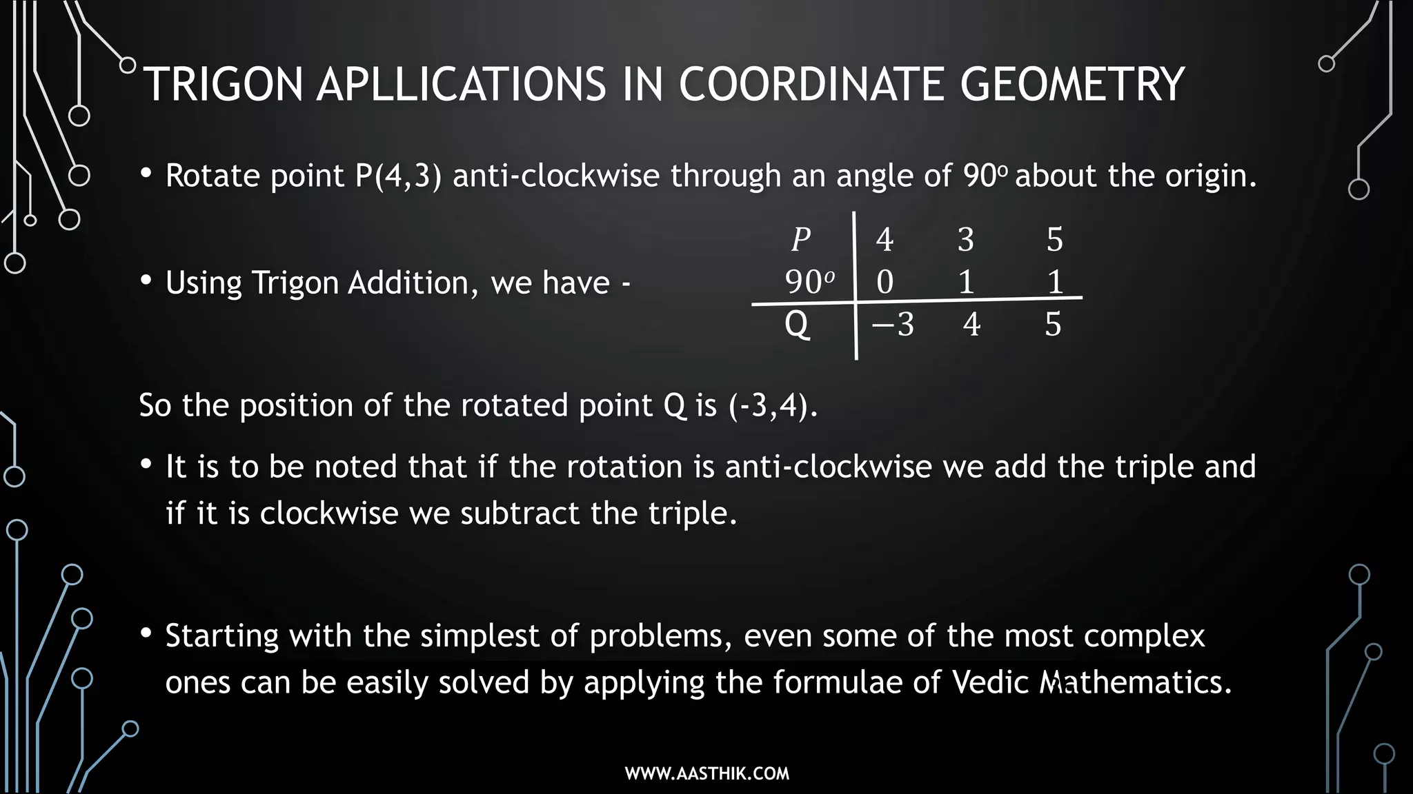 Trigonometry using Vedic Mathematics Volume One | PPTX