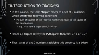 Trigonometry using Vedic Mathematics Volume One | PPTX