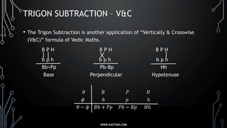 Trigonometry using Vedic Mathematics Volume One | PPTX