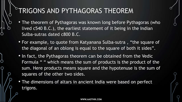 Trigonometry using Vedic Mathematics Volume One | PPTX