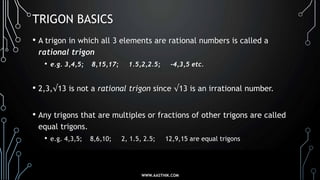 Trigonometry using Vedic Mathematics Volume One | PPTX