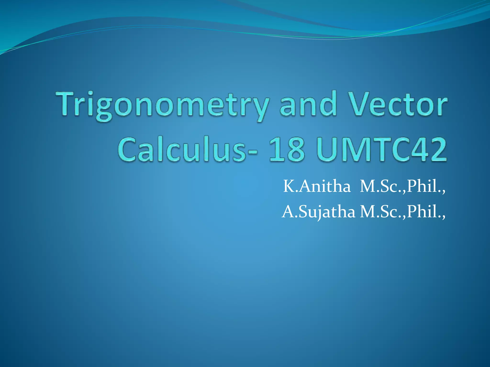 Trigonometry | PPTX