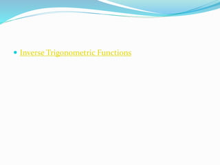 Trigonometry | PPTX